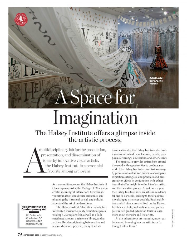 "A Space for Imagination," U.S. Airways Magazine - Arthur Roger Gallery