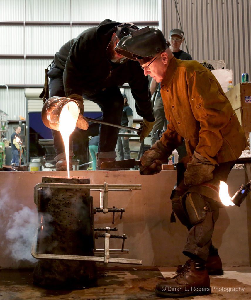 That's hot: Gene Koss and his crew create a glass sculpture for a YAYA ...